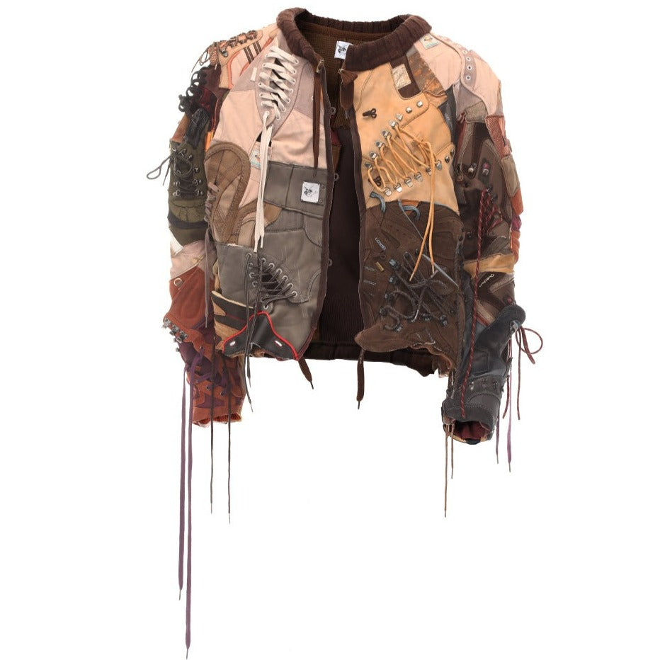 Kris maran - leather jacket ecru | doors nyc