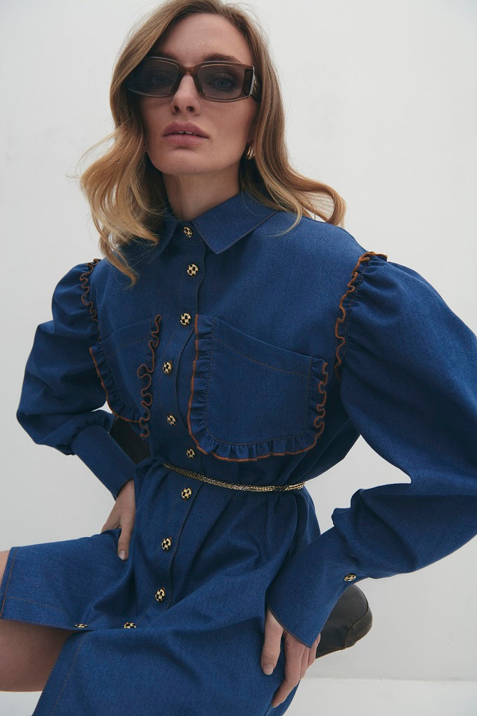 GURANDA - Denim Blouse | DOORS NYC